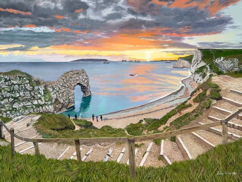 Durdle Door Dorset Giclee limited edition print Printmaking by John ...