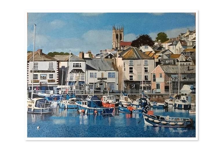 Brixham Harbour A3 Limited edition Giclee print Printmaking by John ...