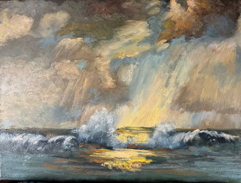 Light and Storm Painting by Shalla Javid | Saatchi Art