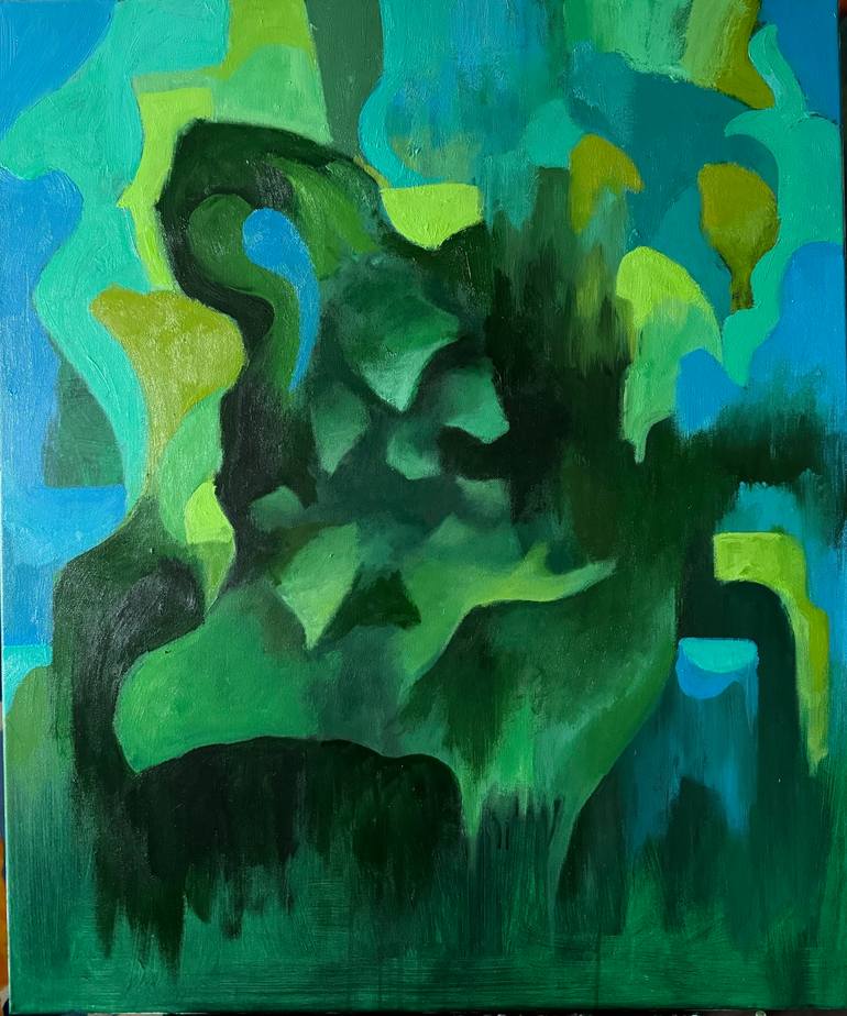Shades of Green Painting by Shalla Javid | Saatchi Art