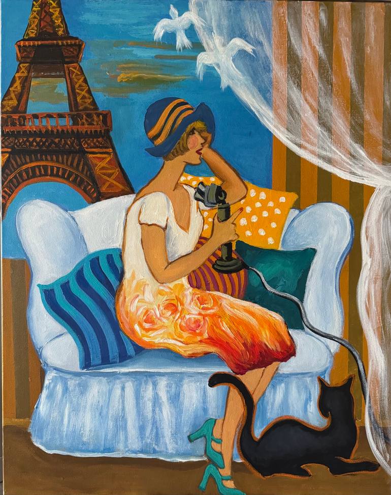 Emmanuelle.....Come On Heartbreaker Painting by Shalla Javid | Saatchi Art