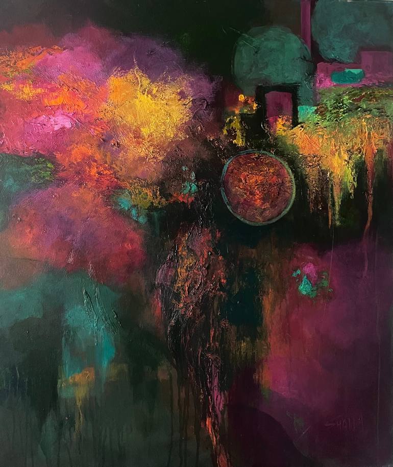Dancing With Shadows Painting by Shalla Javid | Saatchi Art