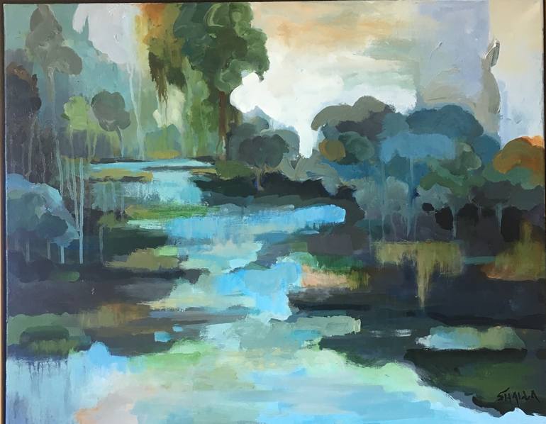 Tranquility Painting by Shalla Javid | Saatchi Art