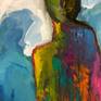 70's Couple Painting by Shalla Javid | Saatchi Art