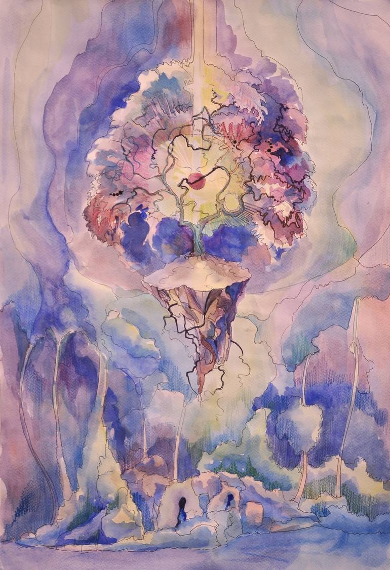 The wood core light (color) Painting by Daria Khmyzova | Saatchi Art