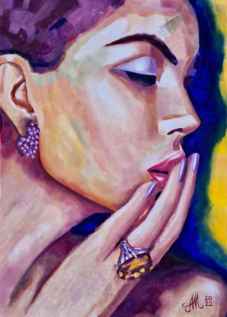 Gentle air kiss Painting by Anatoliy Mytskan | Saatchi Art