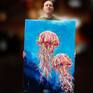 Dancing Jellyfish Painting by Marc van Rooijen | Saatchi Art