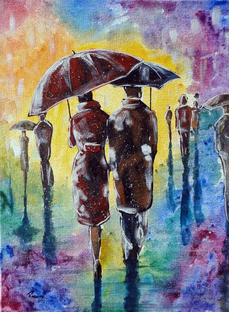 Walk Painting by Hajnalka Preszecsan | Saatchi Art