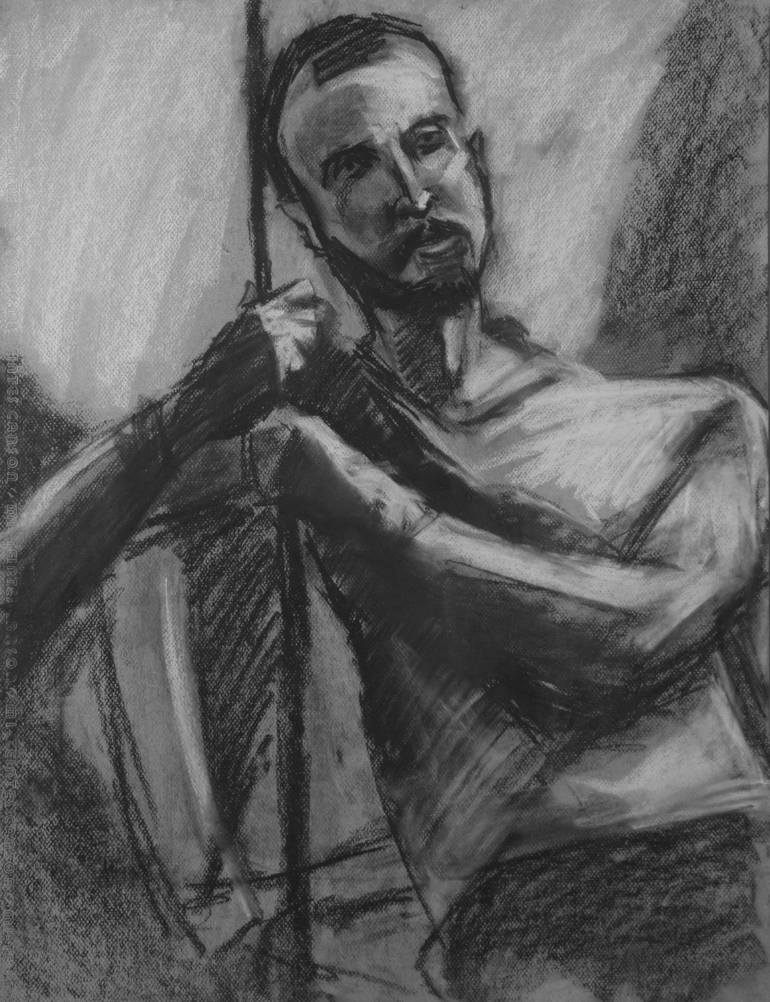 Nobel Bard Drawing by Nathan Bergen | Saatchi Art