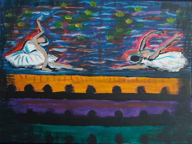 Dying swan Painting by Antonina Dmitrieva | Saatchi Art