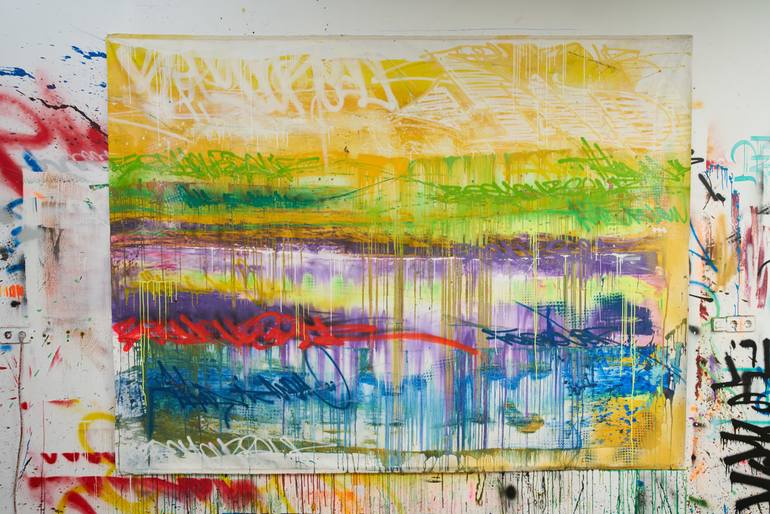 Miami Graffit Painting by panda collective | Saatchi Art