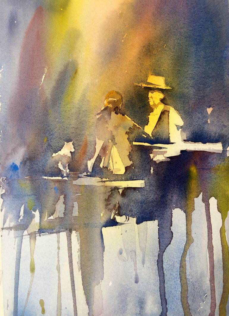 Conversation Painting by Irena Spector-Srebnogur | Saatchi Art