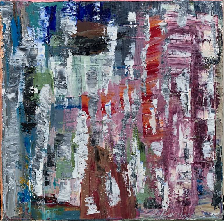 Birch Trees Painting by Lisa Bernhard | Saatchi Art