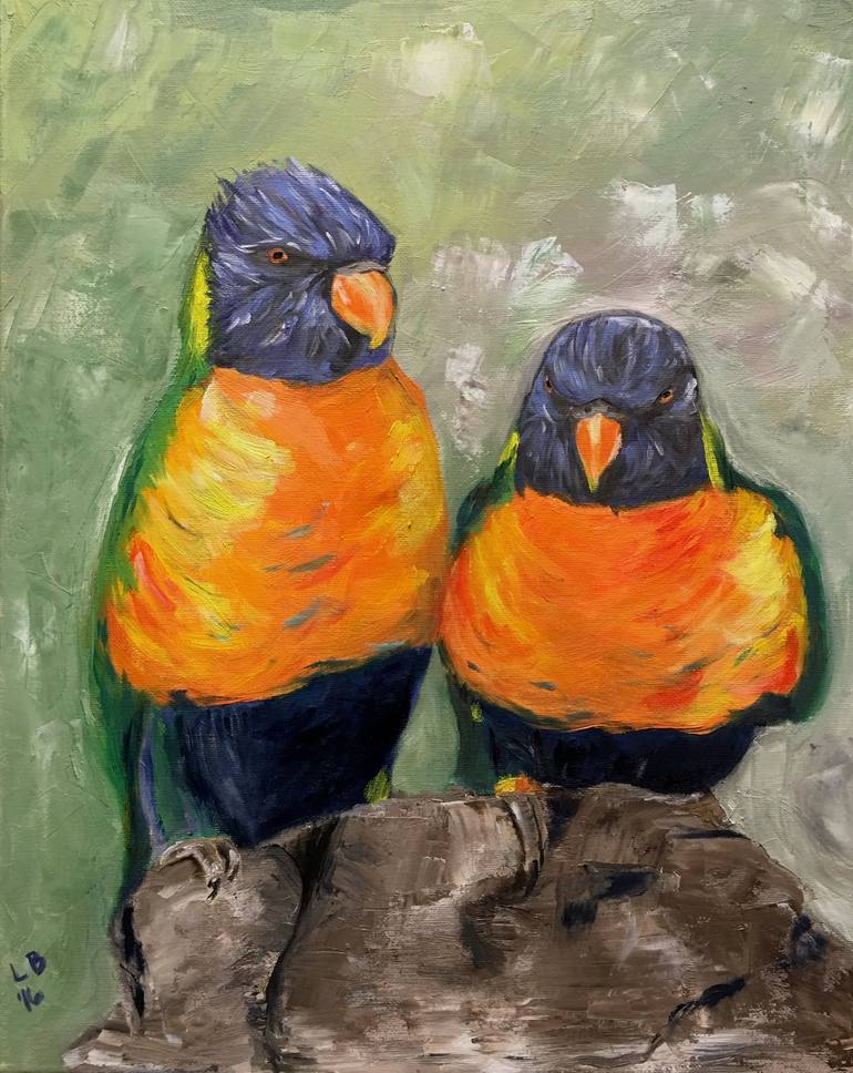 Abbott and Costello Painting by Lisa Bernhard | Saatchi Art