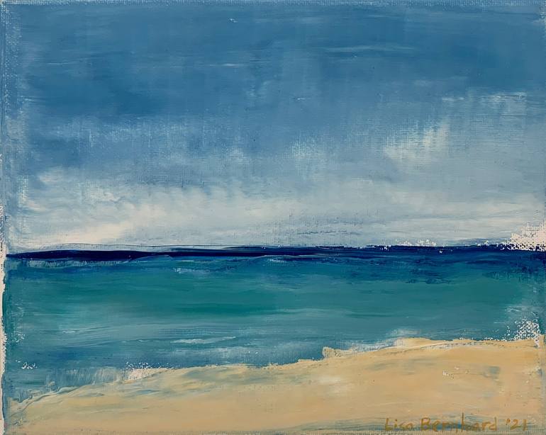 Simple Scene from the Shore Painting by Lisa Bernhard | Saatchi Art