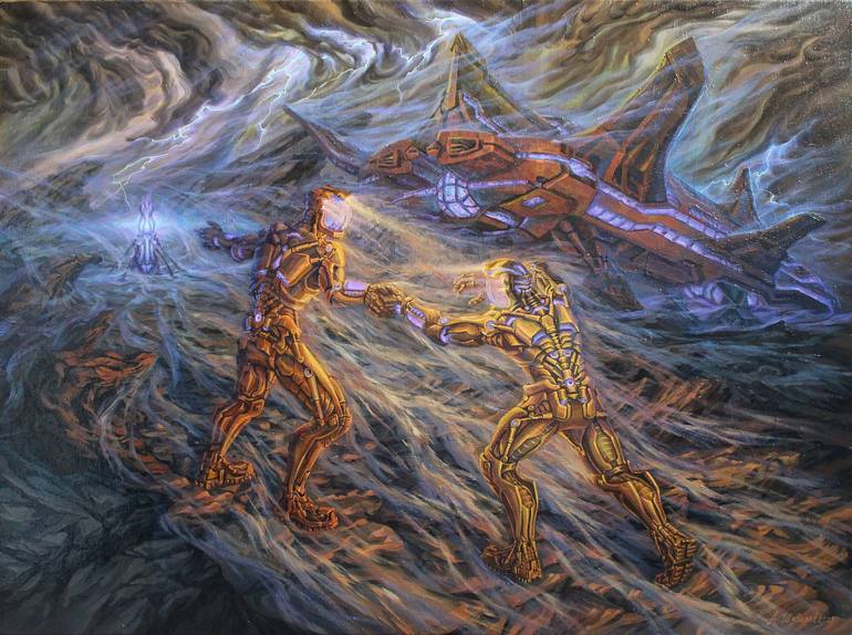 Prisoners of the Iron Star Painting by Andrey Shuvalov | Saatchi Art