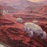 Tourist base on Mars Painting by Andrey Shuvalov | Saatchi Art