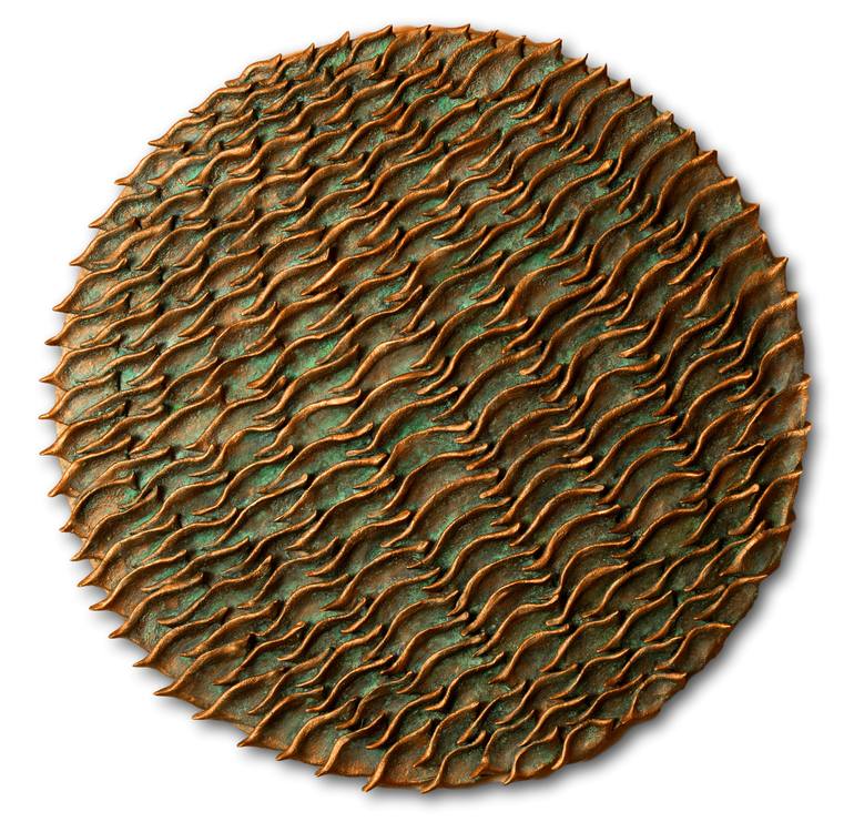 Copper Patina Round Wall Sculpture Sculpture by Giulia Madonia ...