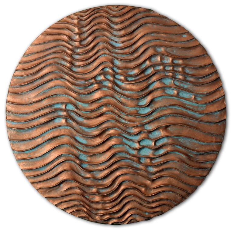 Round Erosion #03/10 | Copper Coated Wall Sculpture Sculpture by Giulia ...