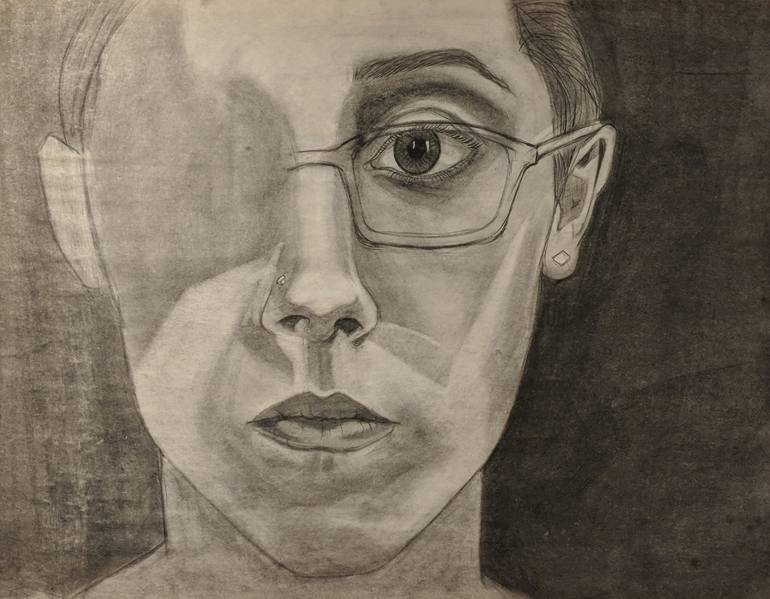 Self-Portrait, Age 22 Drawing by Shaye Tompsett | Saatchi Art