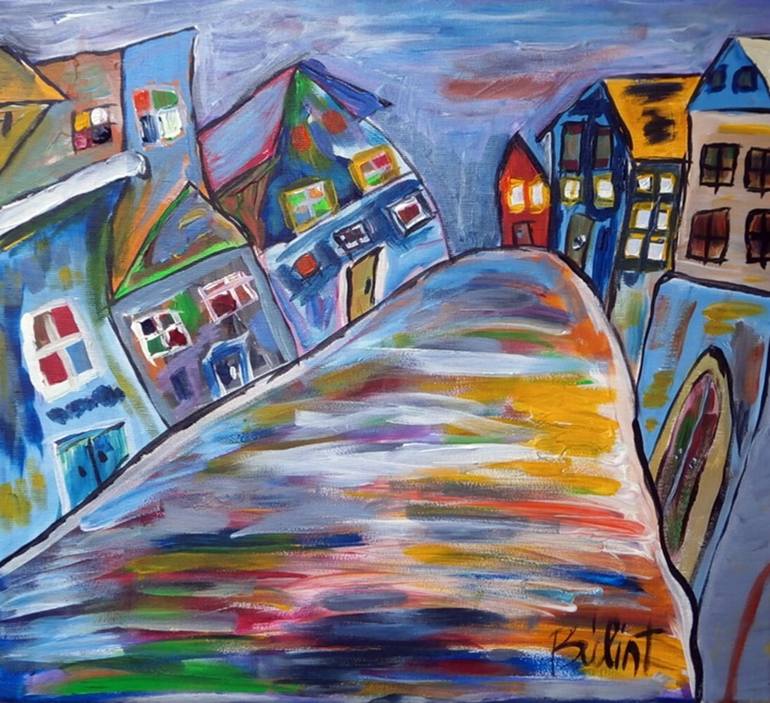 Village II. Painting by Sandor Balint | Saatchi Art