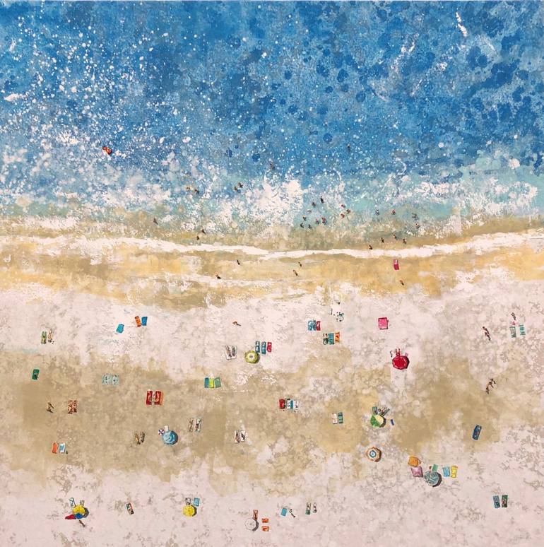 Saint-Tropez Beach Painting by Claudio Missagia | Saatchi Art