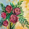 Red roses Painting by Galina Gataullina | Saatchi Art
