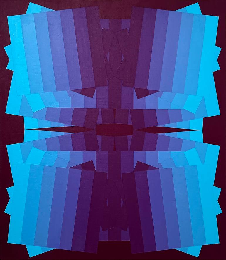 Machbands (chroma) LXXVI Painting by Chris Daniels | Saatchi Art