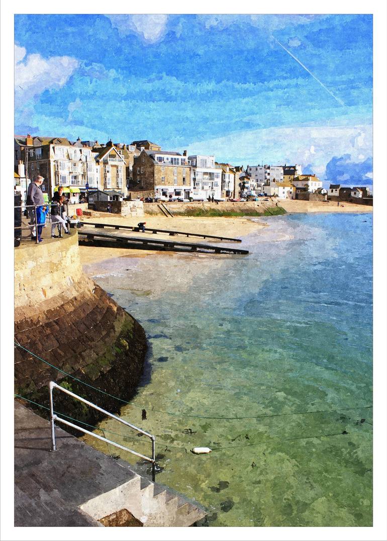 Town Beach - Limited Edition of 3 Mixed Media by DAVID LACEY | Saatchi Art