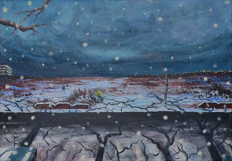Behind the school Painting by Rasmus Rask Westergaard From | Saatchi Art