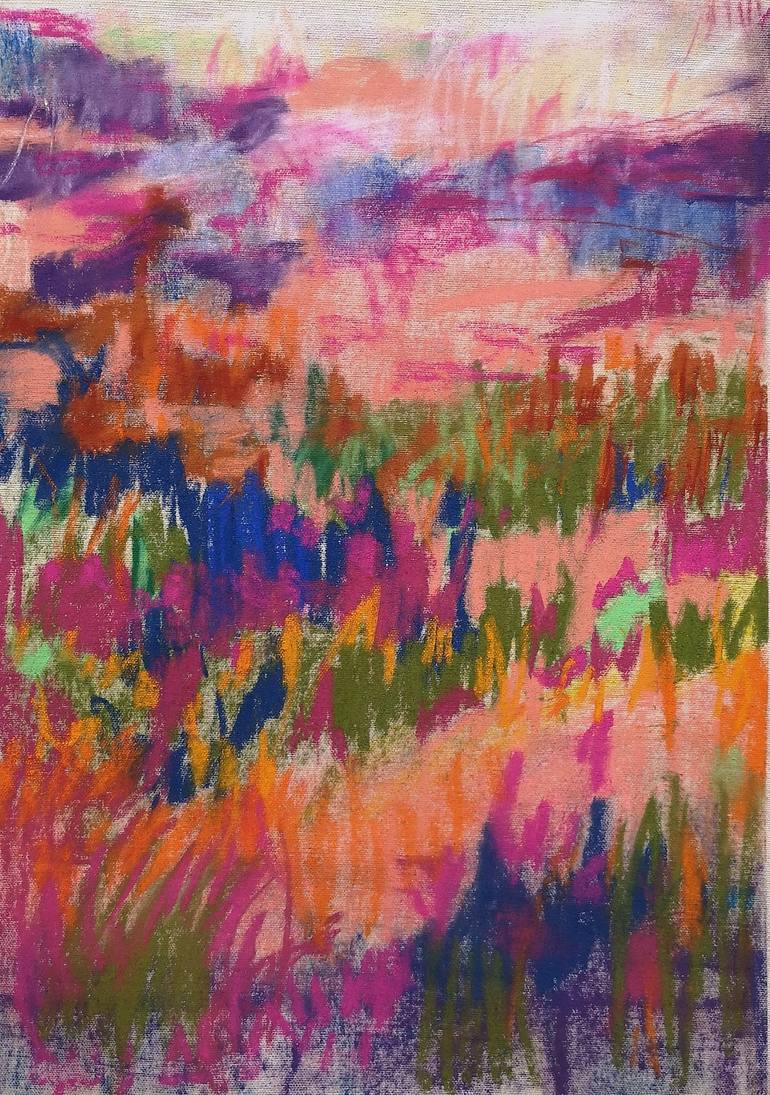 Spring promise soft pastel pink drawing on canvas 2022 Drawing by Alena ...