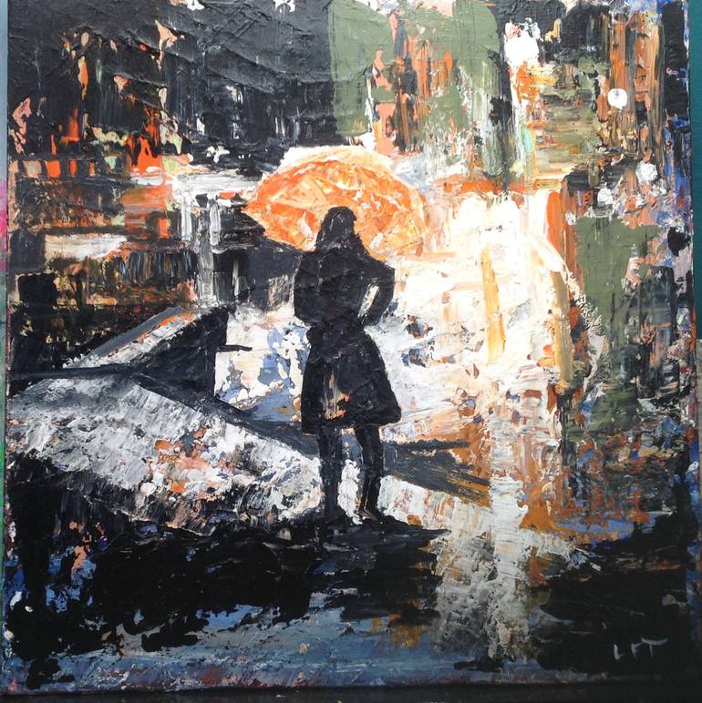 Street Life Painting by Brian Thomas | Saatchi Art