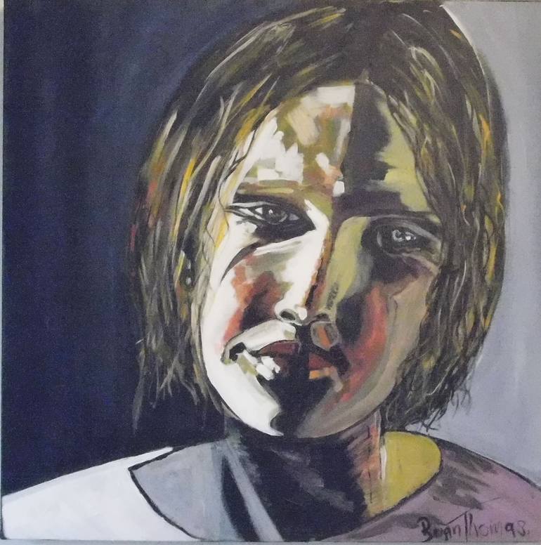 Mother of young girl Painting by Brian Thomas | Saatchi Art