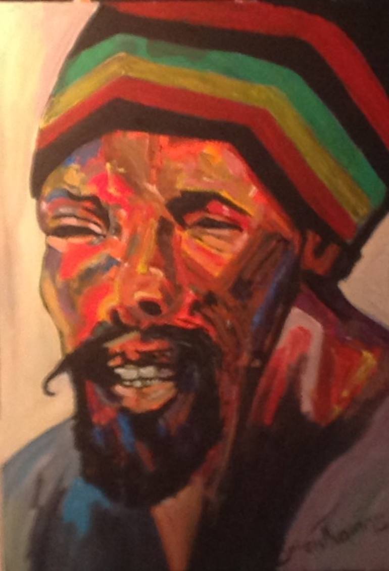 Raster Man Painting by Brian Thomas | Saatchi Art