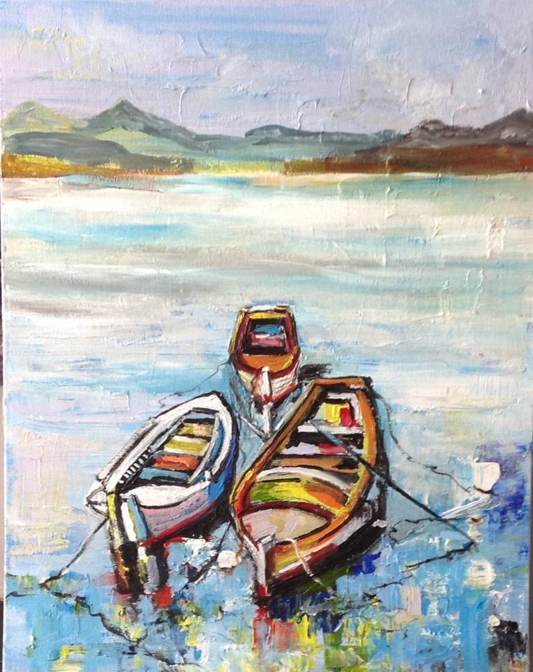 Menorca morning Painting by Brian Thomas | Saatchi Art