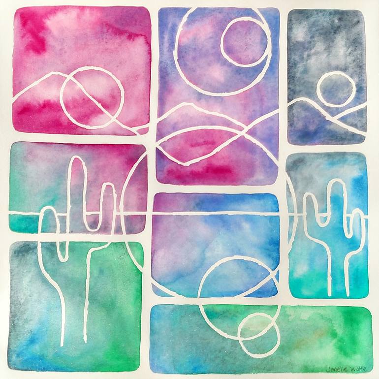 Desert Space Painting by Janelle Wolfe | Saatchi Art