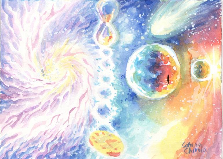 Time space universe Painting by Corina Chirila | Saatchi Art