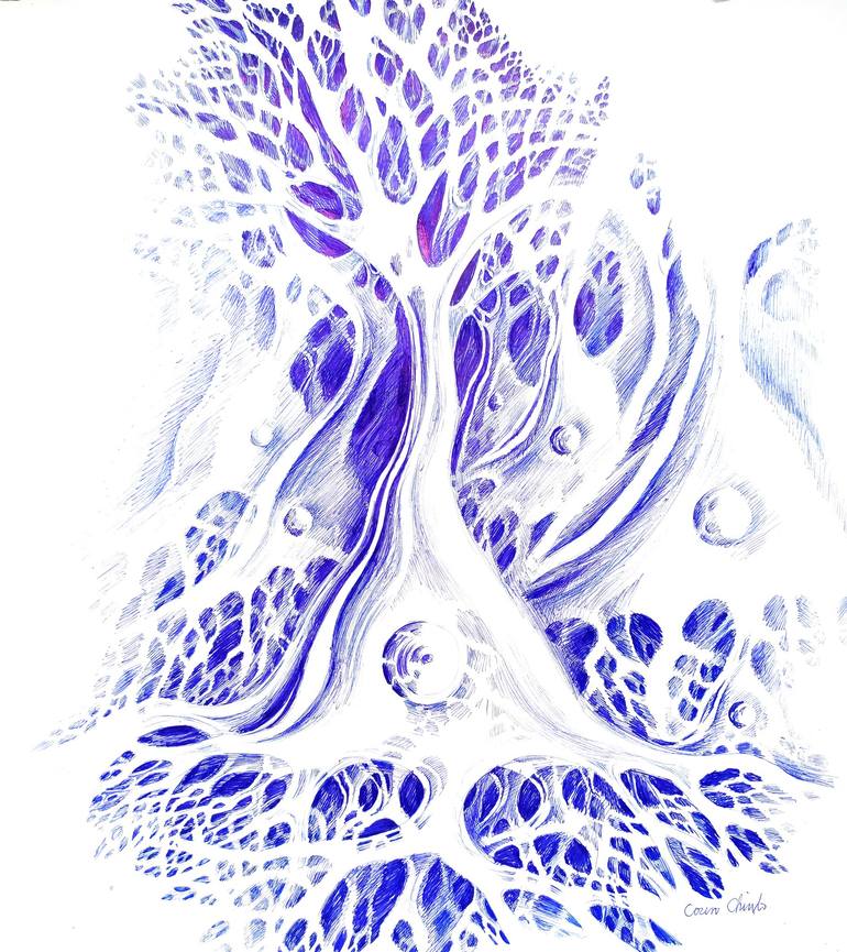 Pyramidal neurons, ballpoint pen drawing Drawing by Corina Chirila ...