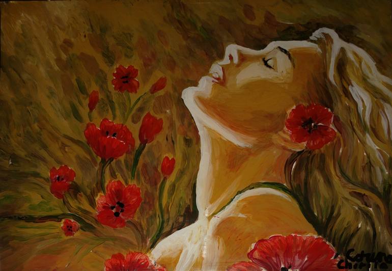 Beuatiful like an opium dream Painting by Corina Chirila | Saatchi Art