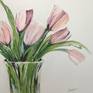 Tulips in Vase Painting by susan goodyear | Saatchi Art