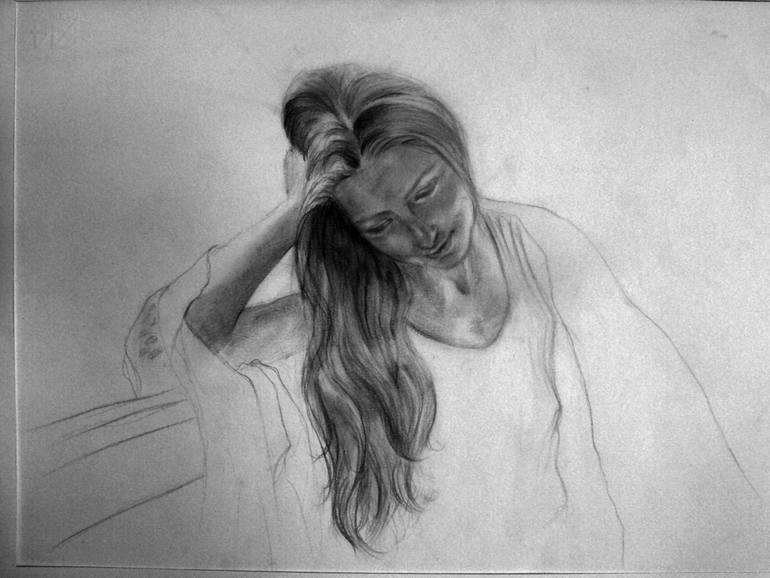 Pouline Drawing by Anasta Tolstova | Saatchi Art