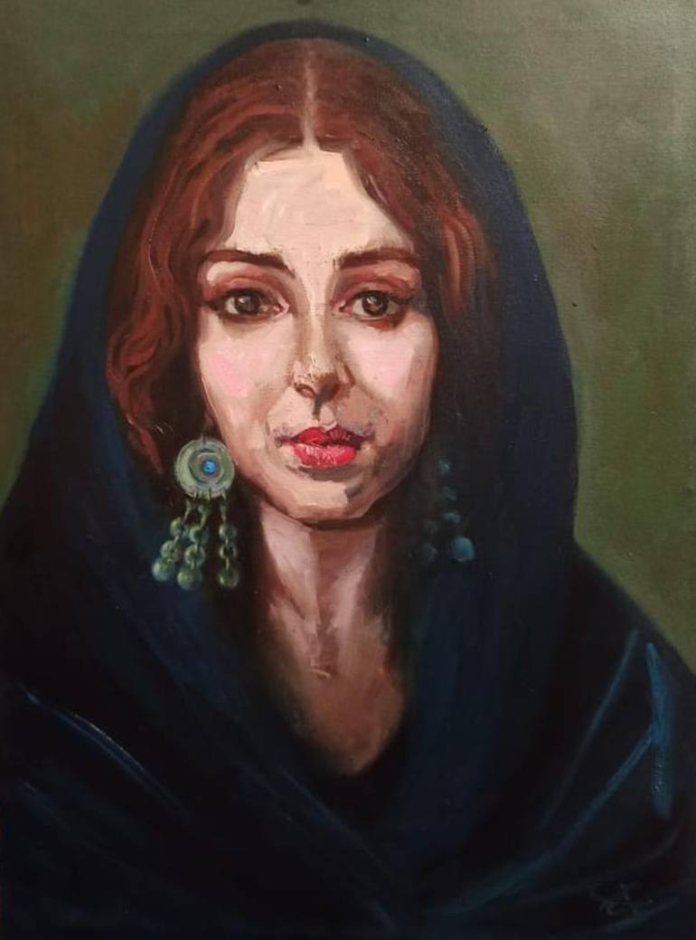 Portrait of a woman Painting by Gunel Rzayeva | Saatchi Art
