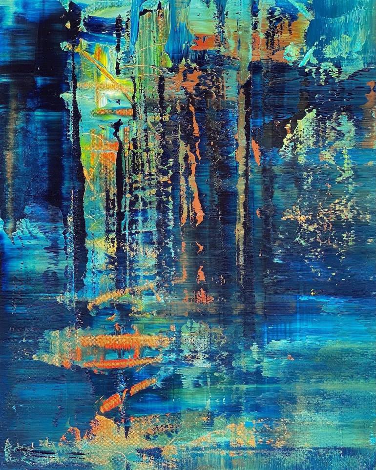 Dawn at the Lake Painting by Kemal Yazici | Saatchi Art