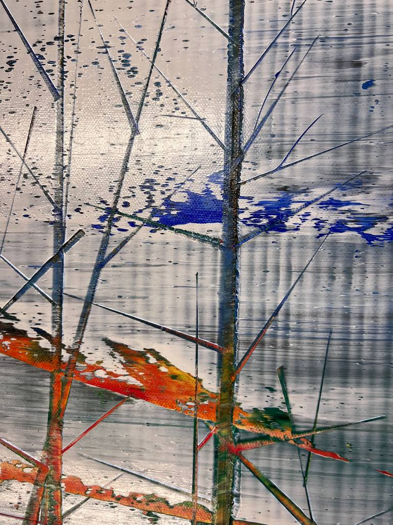 Winter Walk in the Woods Painting by Kemal Yazici | Saatchi Art