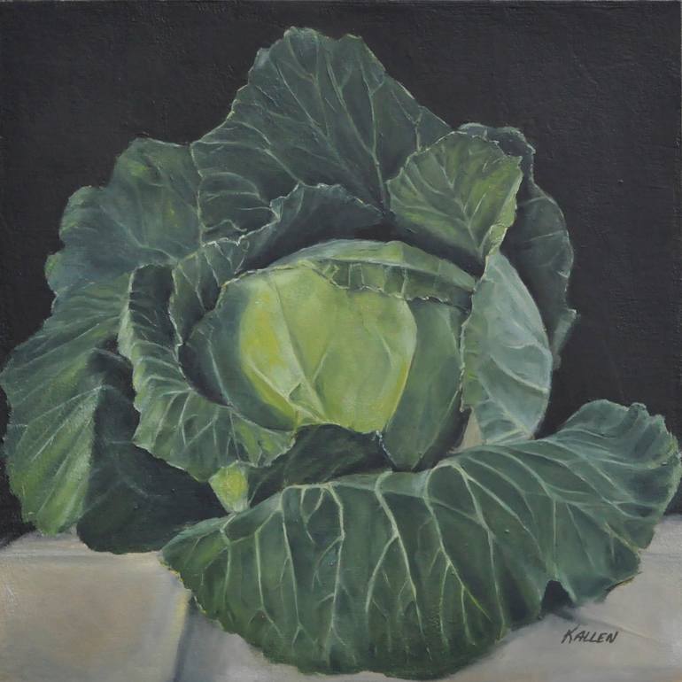 Savoy Cabbage Painting by Kathleen Allen | Saatchi Art