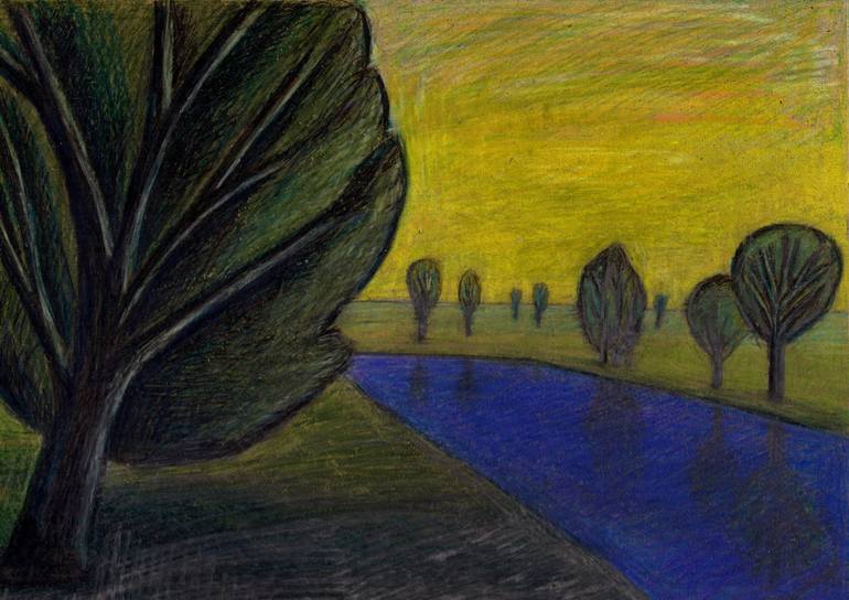 Trees on the shore Drawing by Sapa Art | Saatchi Art