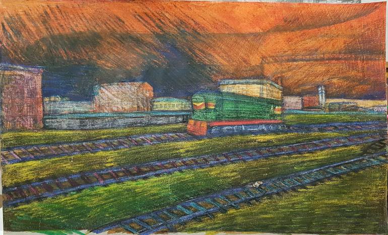 Train Drawing by SAPA ART | Saatchi Art