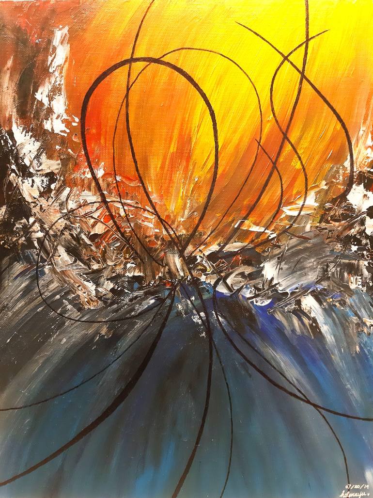 Conflicted Painting by Helena Yu | Saatchi Art