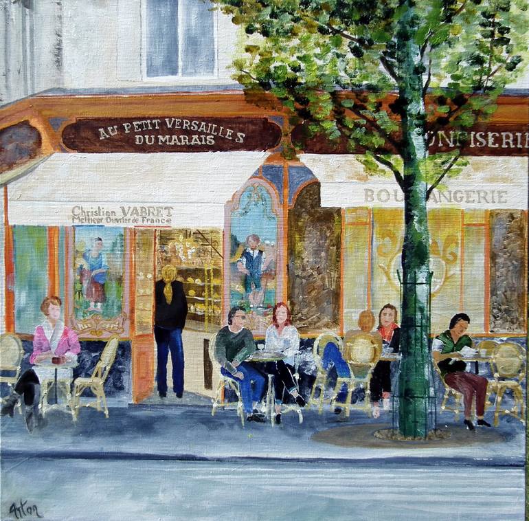 Paris Boulangerie Patisserie le Petit Versailles Painting by Loyer ...