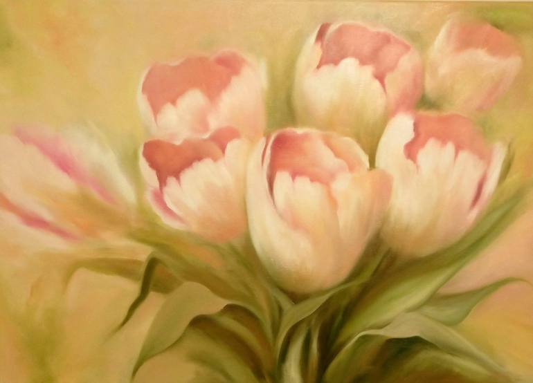 Tulips Painting by Evgeny Timofeev | Saatchi Art